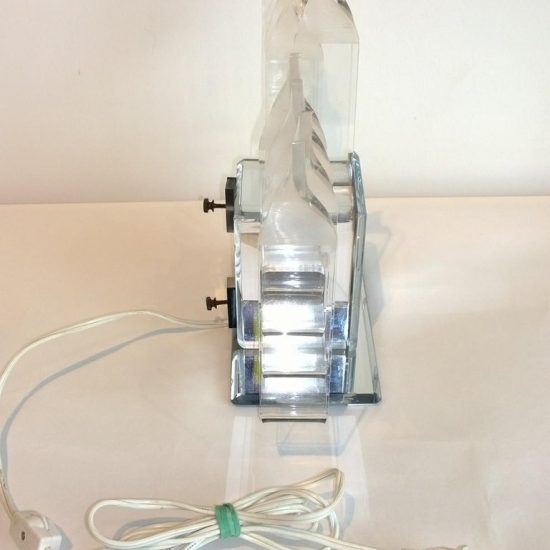 Mid Century Modern Lighted Lucite & Mirror Menorah with Lighted Star of ...